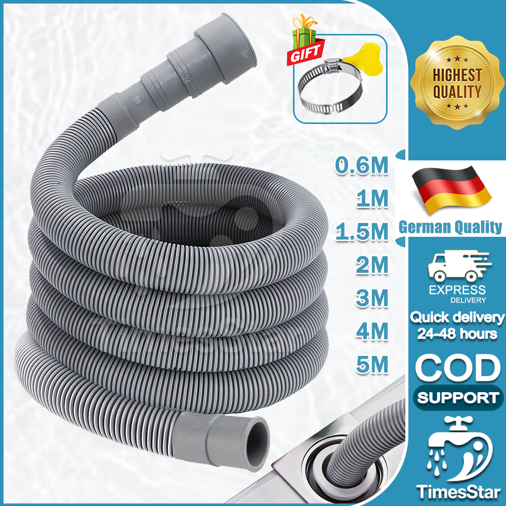0.6M-5M Drain Washing Machine Hose Dishwasher Drain Hose Extension ...