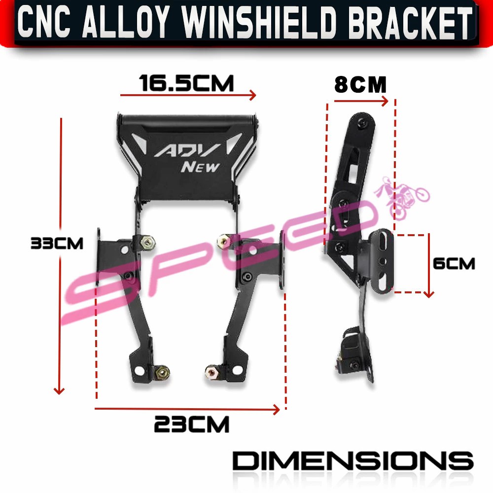 Honda ADV 160 150 Windshield Bracket Visor Side Mirror Bracket Alloy ...