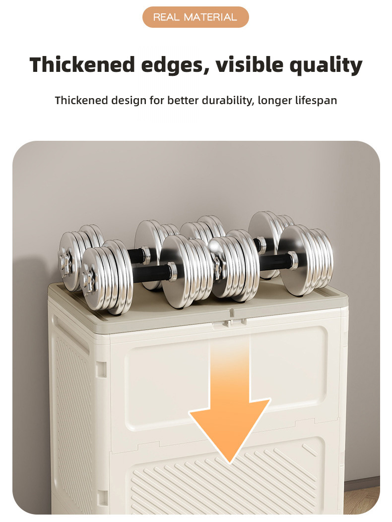 Boxi 140L Large Capacity Foldable Storage Box with Wheels - Plastic ...