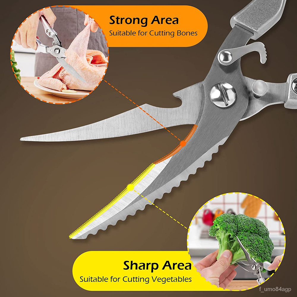 JAPAN Multifunction Kitchen Scissors food scissors Stainless Steel ...