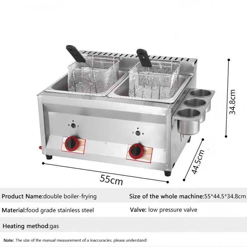 GOOD Deep Fryer Commercial Stainless Steel Gas Type Deep Fryer for ...