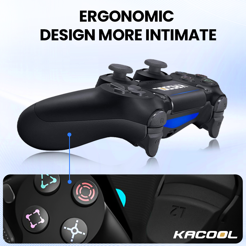 KACOOL P4 Wireless Controller - 6-Axis Gyro, Dual Vibration, Ergonomic ...