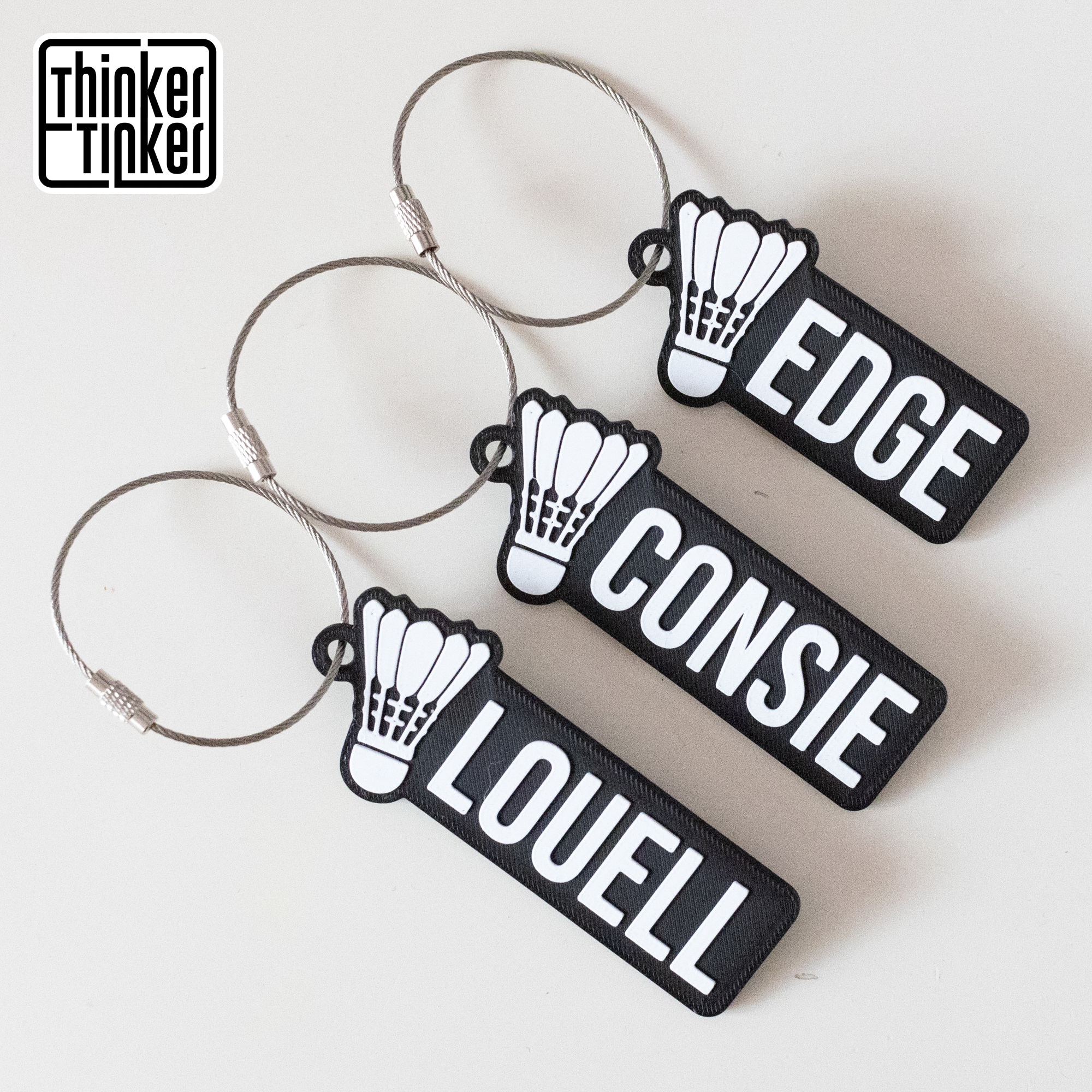 Personalized Badminton Bag Tags, Custom Badminton Name Tags, Luggage ...