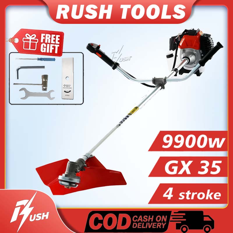 GX35 Grass Cutter Trimmer 4 Stroke/2 Stroke Lawn Mower with Big Frame ...