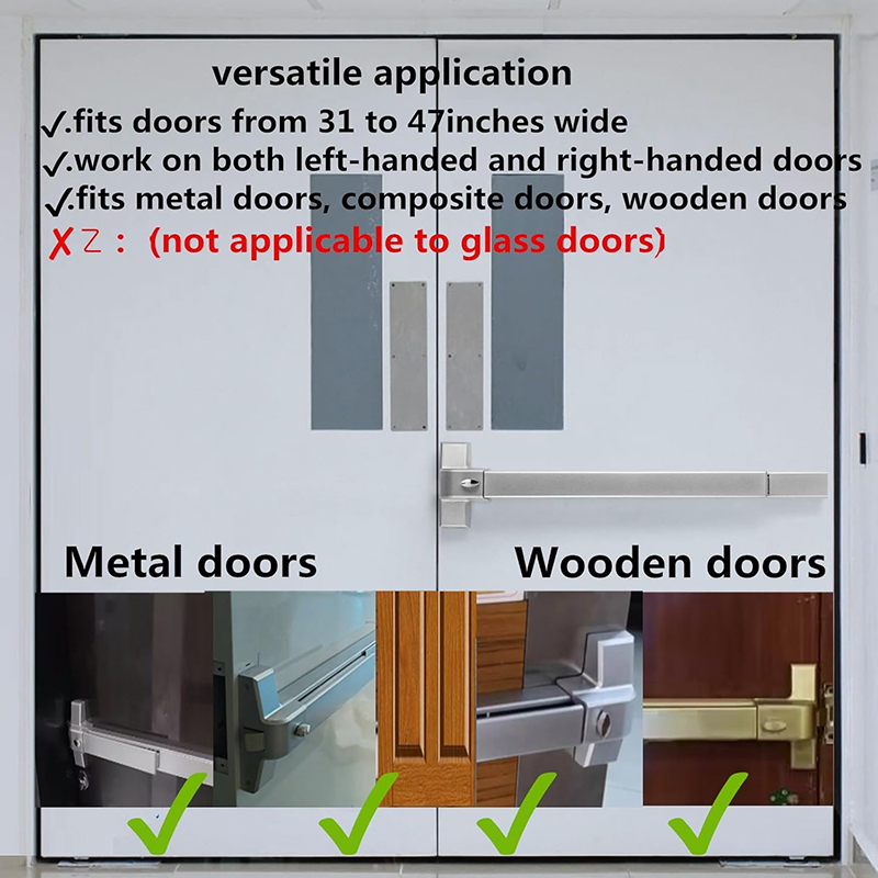 65CM/100CM Security Escape Fire Rated Push Type Rim Panic Exit Bar ...