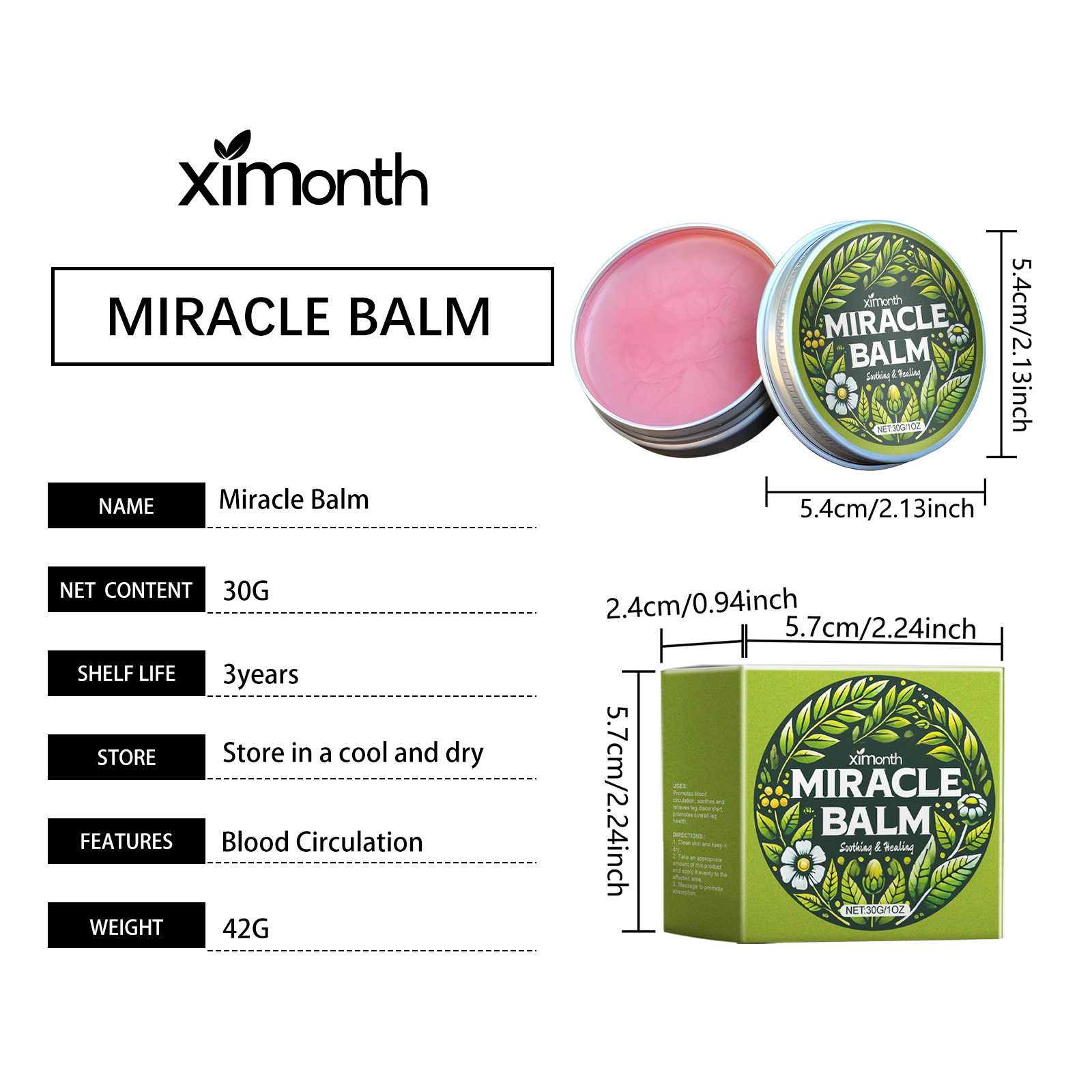 【In Stock】Ximonth Miracle Balm For Leg 30g Joint Care Cream Arthritis ...