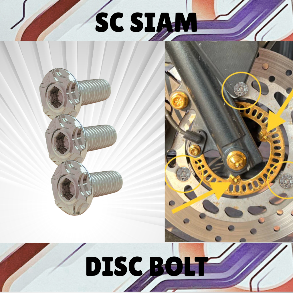 Sc Siam CNC 8x20mm ABS / Non-ABS Disc Bolts for Nmax V1 V2 V3 Aerox V1 ...