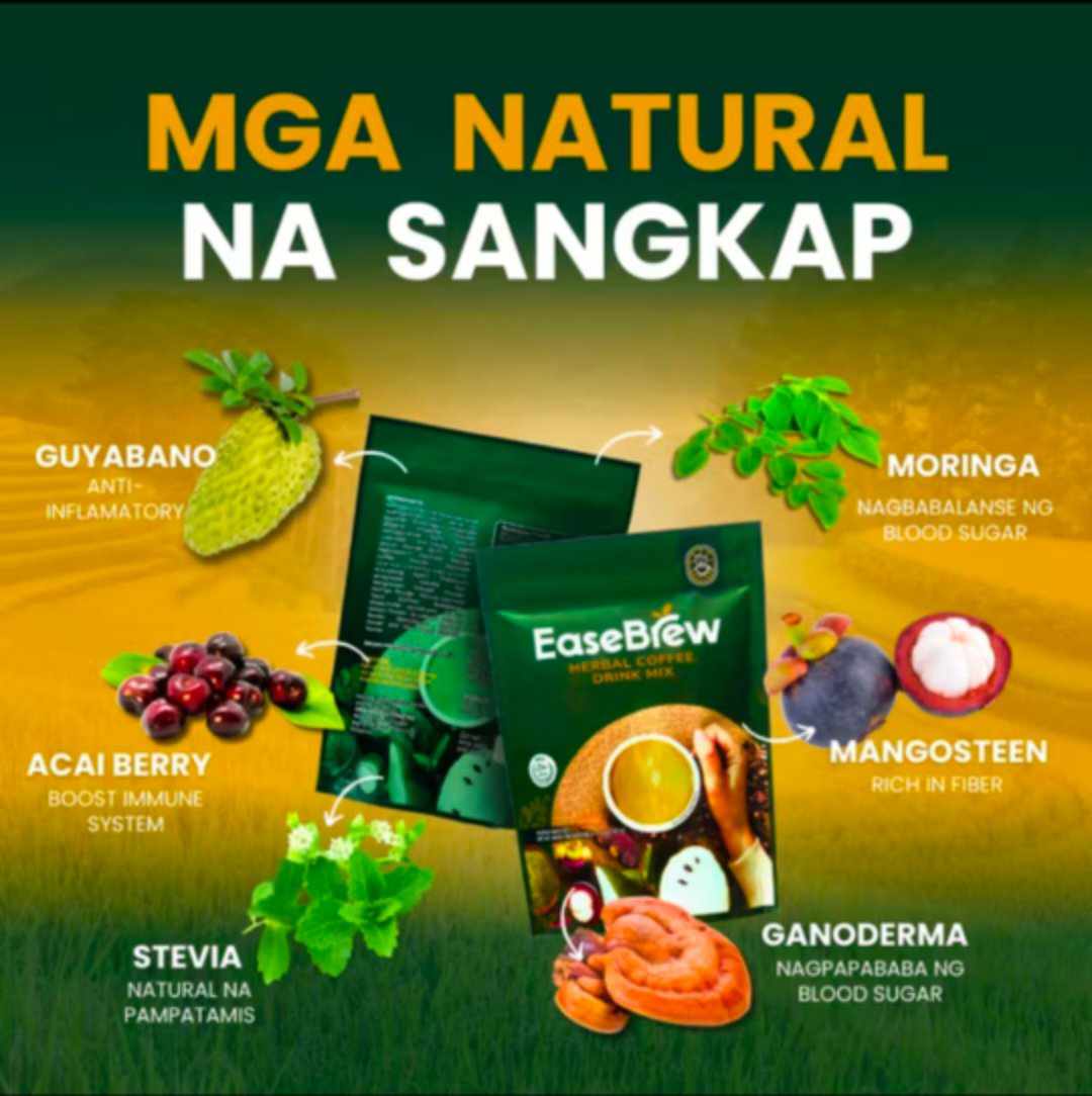 [4 plus 1 box (5box)EASEBREW HERBAL COFFEE 50sachet | Shopee Philippines