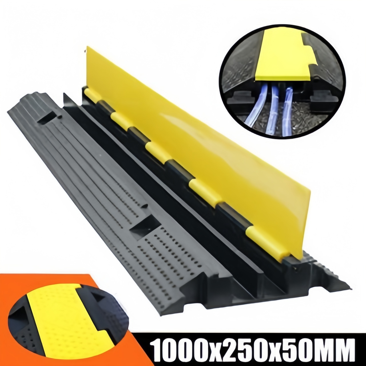 Rubber Channel2 Cable Ramp Wire Hump Heavy Duty Floor Wire Cover ...