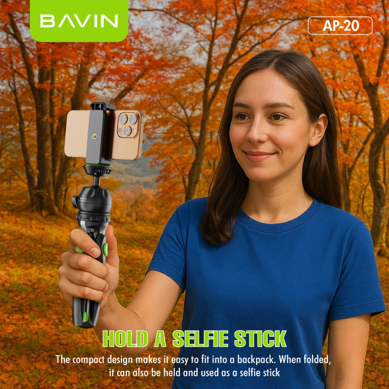 BAVIN P20 Mini Tripod Stand w/ Retractable Compact & Lightweight for ...