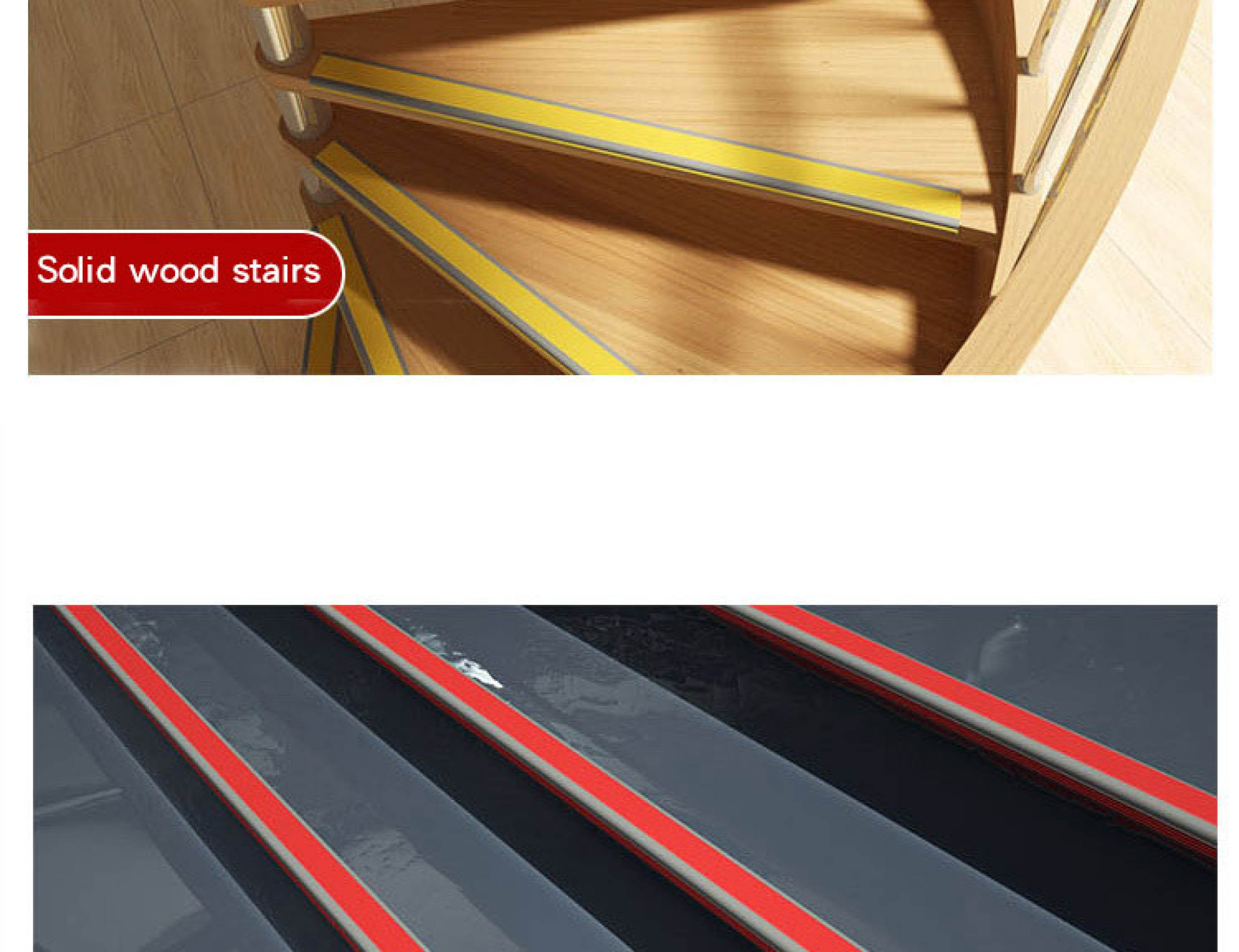 Anti Slip Strip 8/24FT L-type PVC Rubber Stair Nosing Self-Adhesive ...