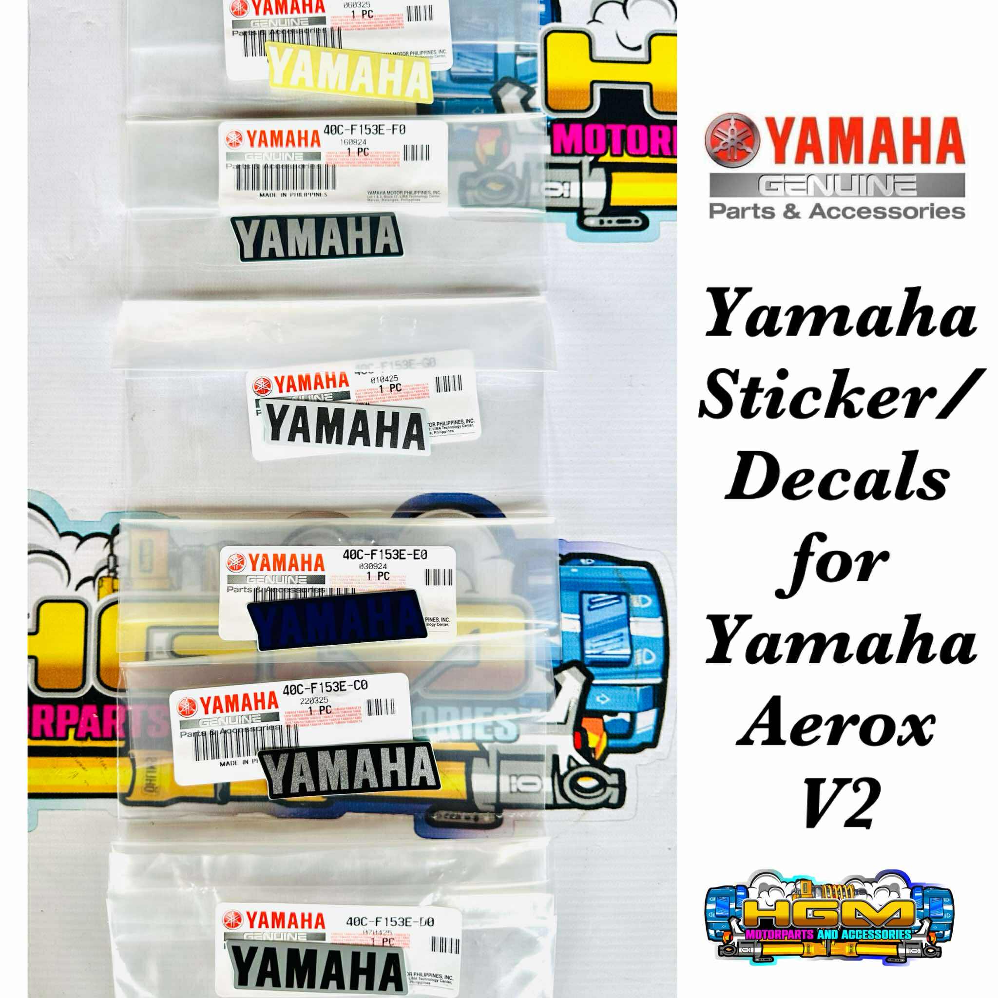 YAMAHA STICKER/ DECALS FOR FRONT FENDER AEROX V2 | YAMAHA GENUINE PARTS ...