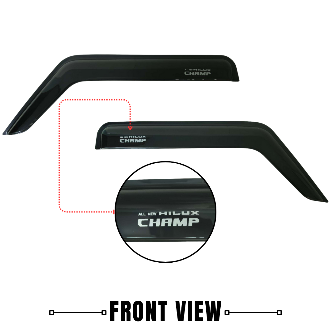 CPA RAIN VISOR HILUX CHAMP 2024-2025 BLACK THCSV01 (11958) | Shopee ...
