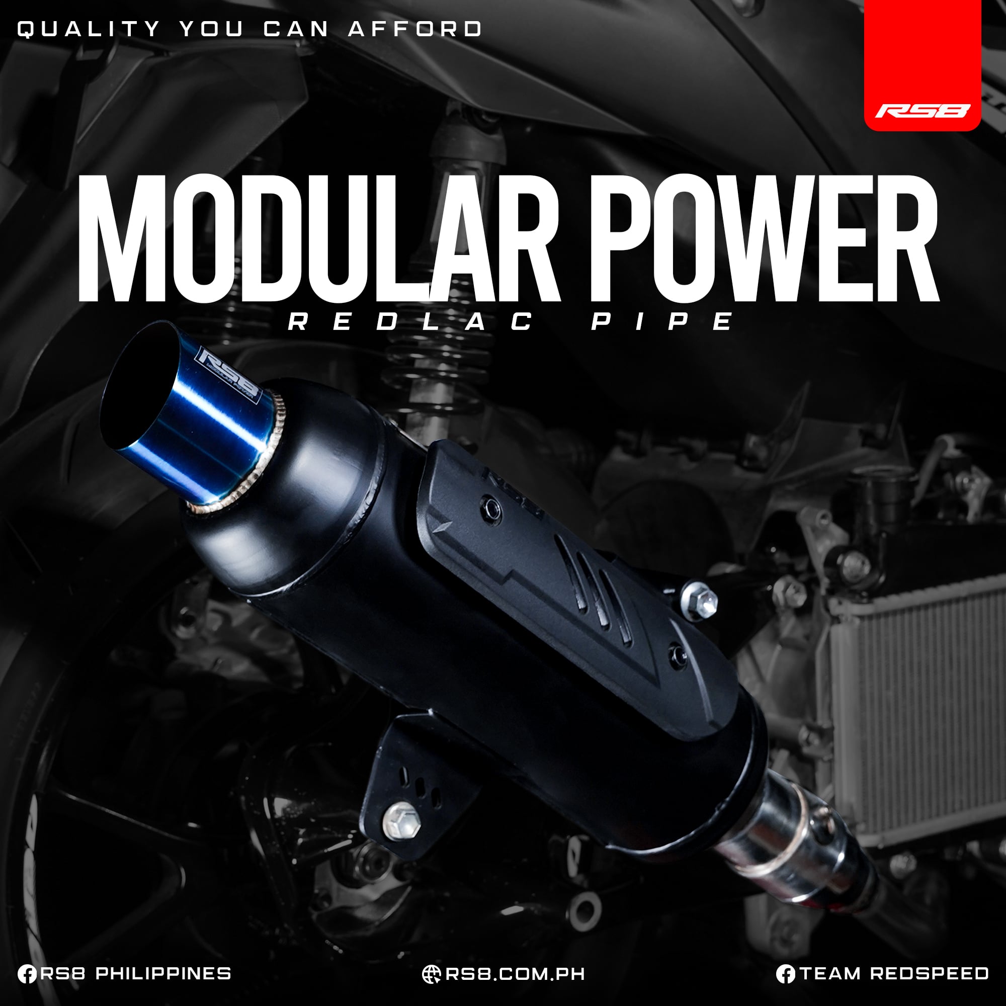 RS8 REDLAK MODULAR POWER 155C TO 185CC NMAX/AEROX V2 | Shopee Philippines