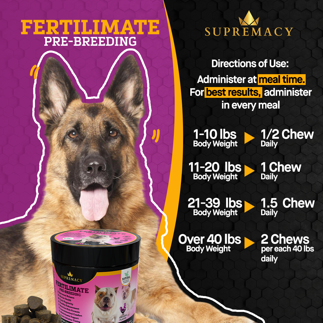 Supremacy Premium Treats & Supplements for Pre-breeding Dam Dogs ...