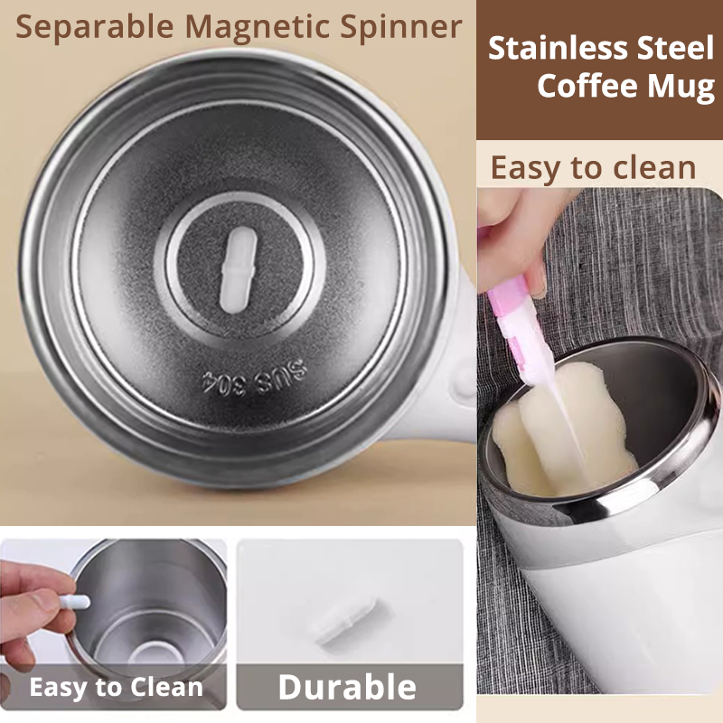 380ml Automatic Magnetic Stirring Mug, Rechargeable Stainless Steel ...