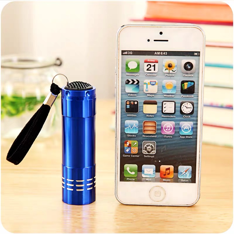 9LED Aluminum Alloy Flashlight Portable mini Flashlight | Shopee ...