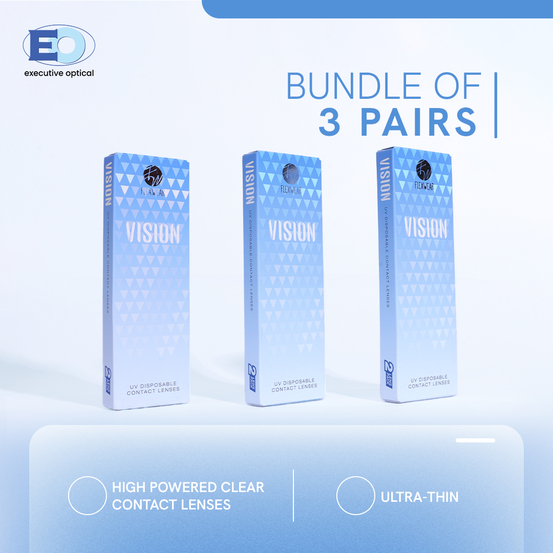 EO Flexwear Vision Clear Contact Lens | Graded Contact Lenses (3 Pairs ...