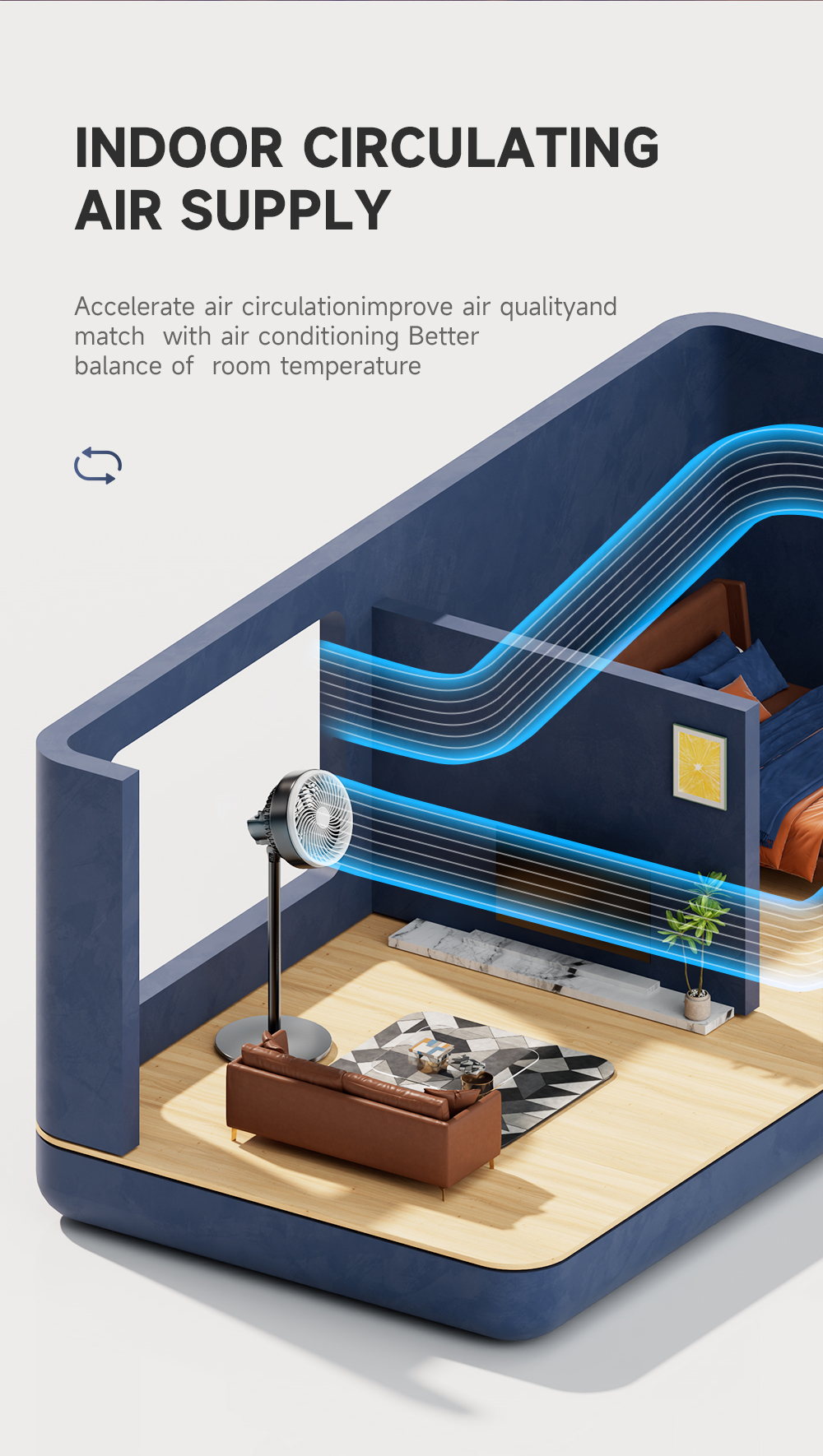 Keycool 12“/16“ Electric Fan Stand Fan Standard Air Circulator Fan ...