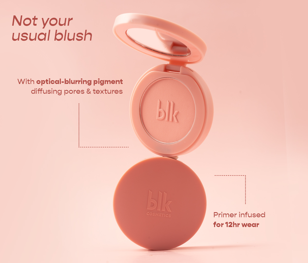 blk cosmetics soft blur powder blush + kabuki cheek brush | Shopee Philippines