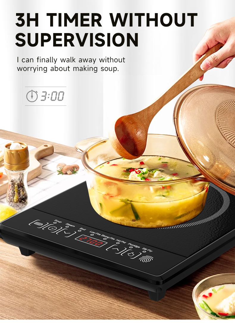 OOKAS Multifunctional Inverter Induction Cooker High Power 2200W Energy ...