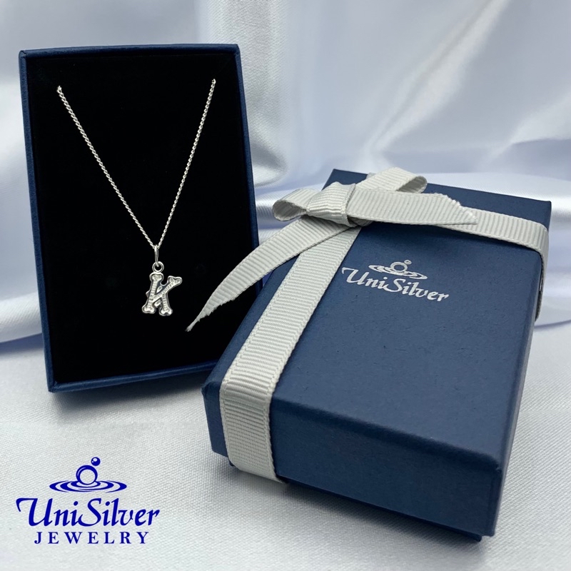 Unisilver 925 Sterling Silver Letter K Initial Kids Necklace (KN085 ...