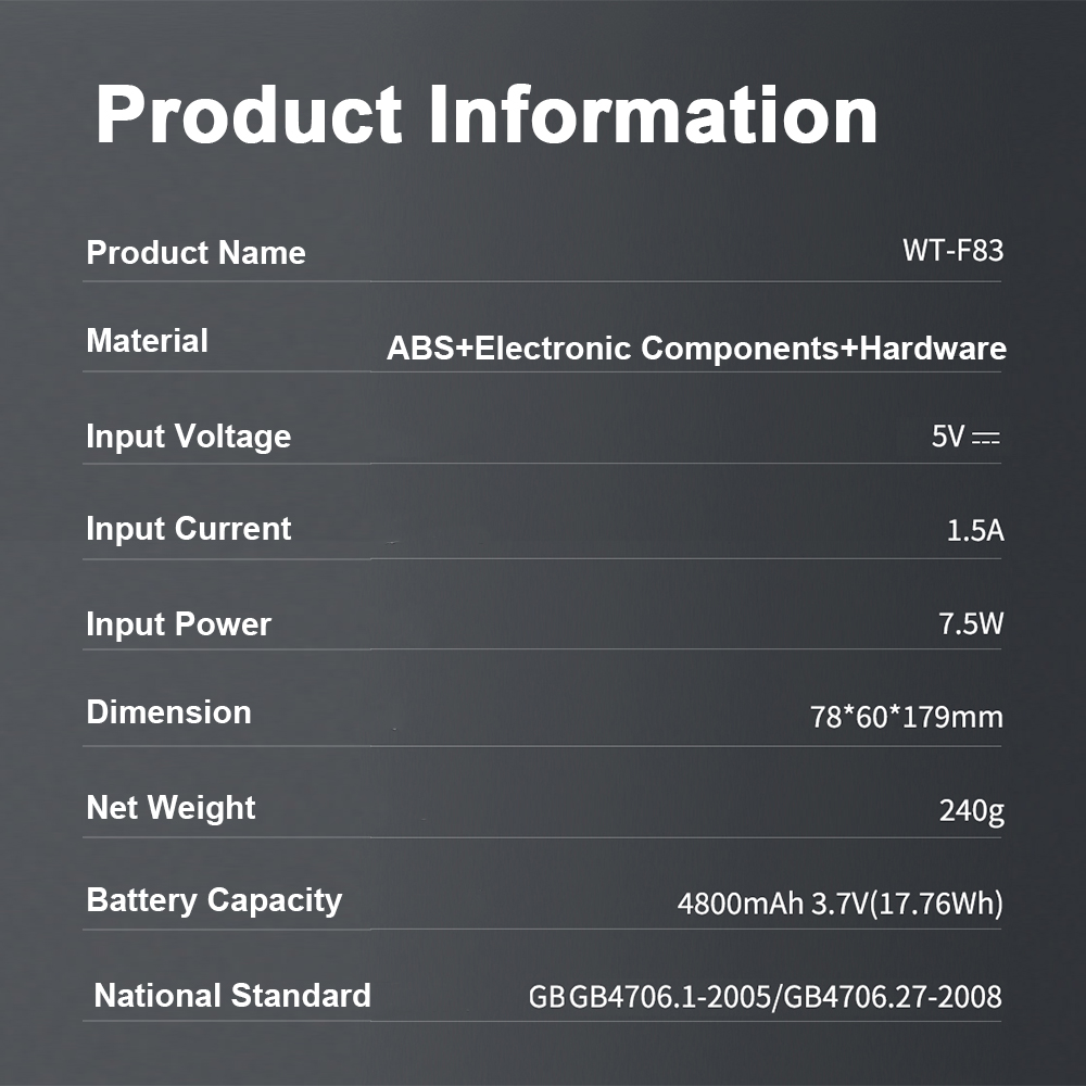 Jiditech High Speed Handheld Fan Cooling Fan 100 Gear Speed Adjustable ...