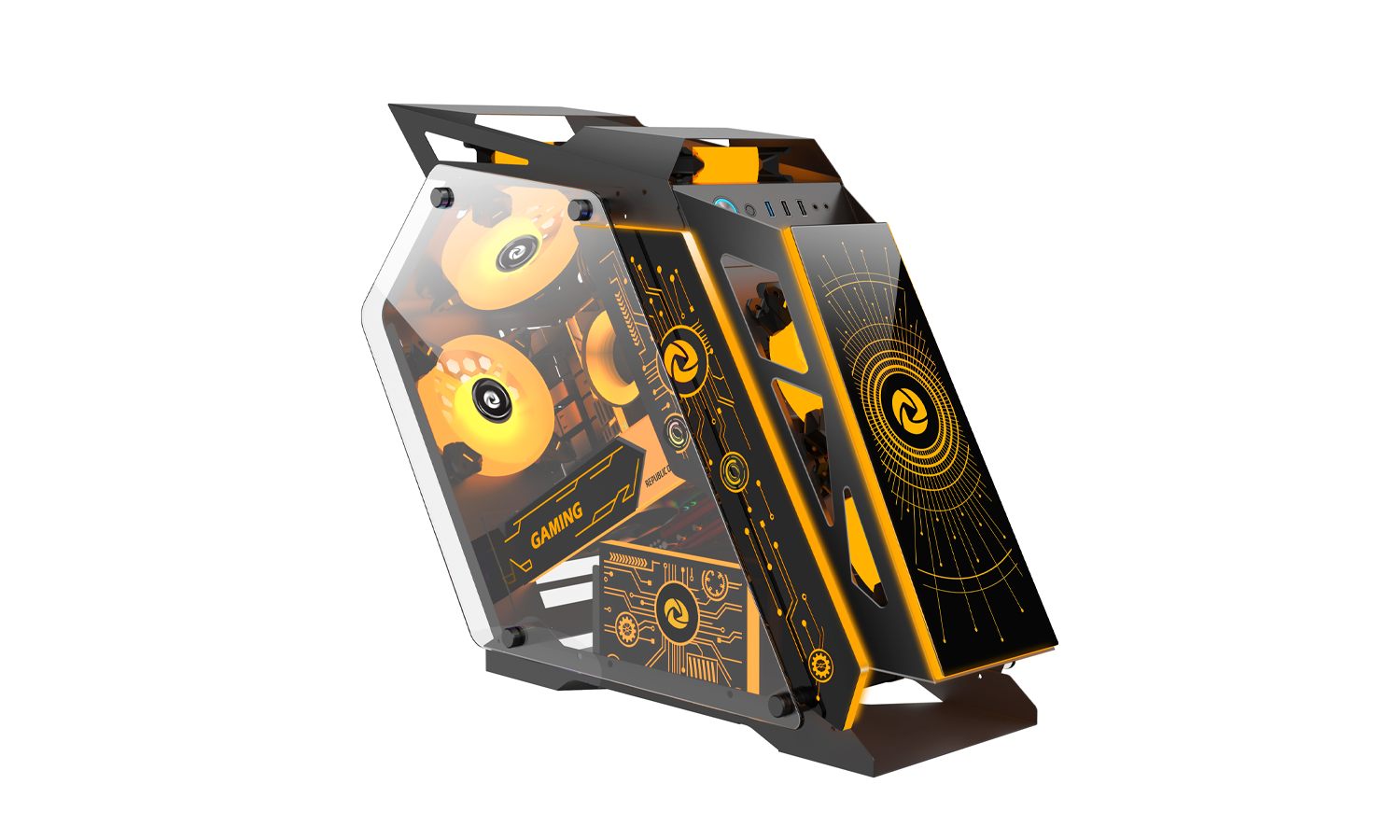 Inplay Thunder PC Case Build-in 6 ARGB Fans Cool Design Shaped Gaming ...