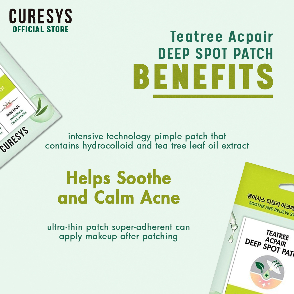 Curesys Tea Tree Acpair Pimple Patch (BEFORE SPOT APPEARS) | Shopee ...