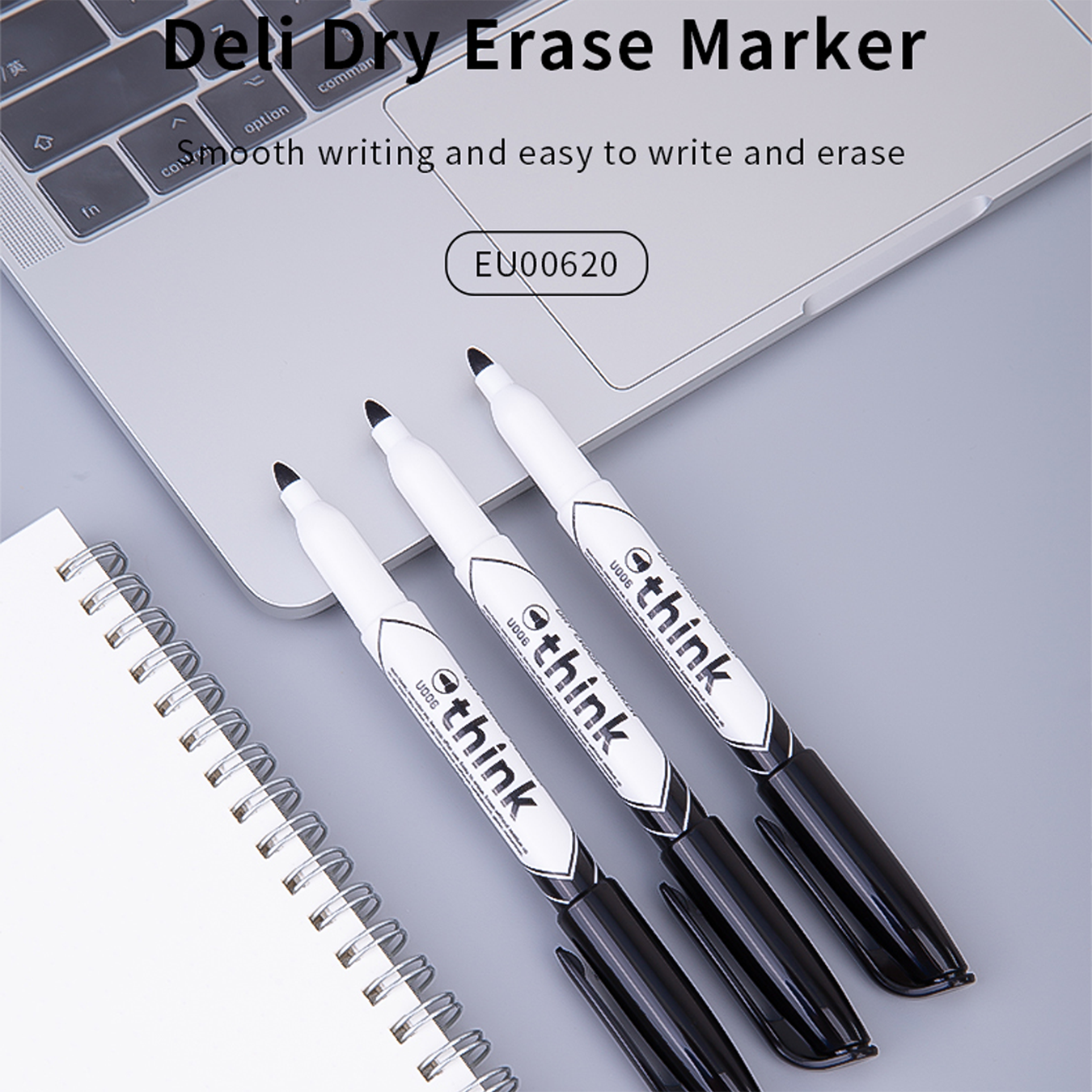 Deli EU00620 Bullet Nib 1.5mm Felt Tip Think Dry Erase Whiteboard ...