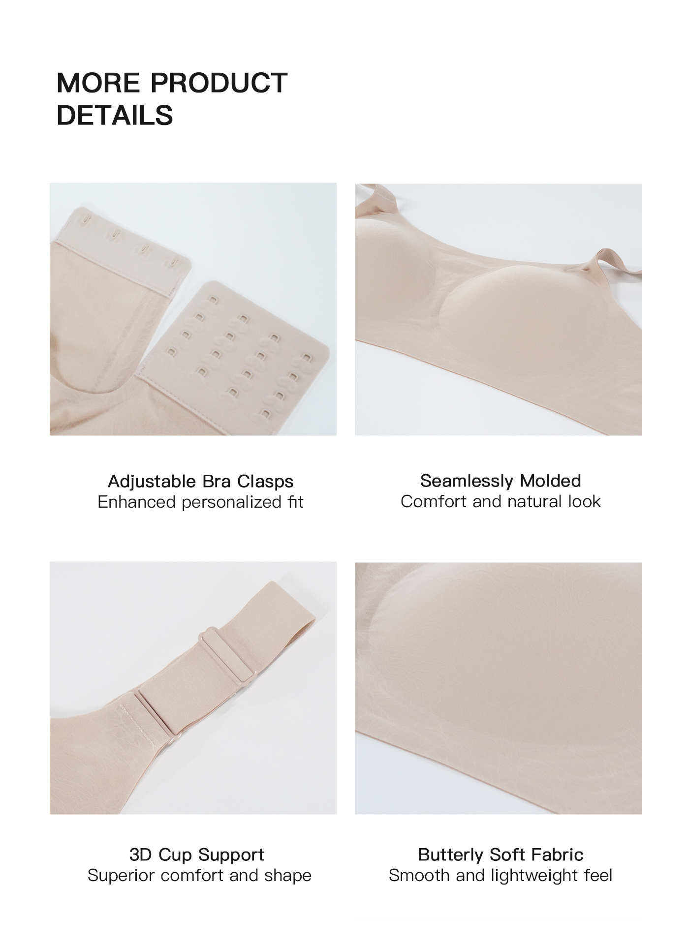 ecora | Ultimate Lift Plus Seamless Bra, Wireless Plus Size Bra ...