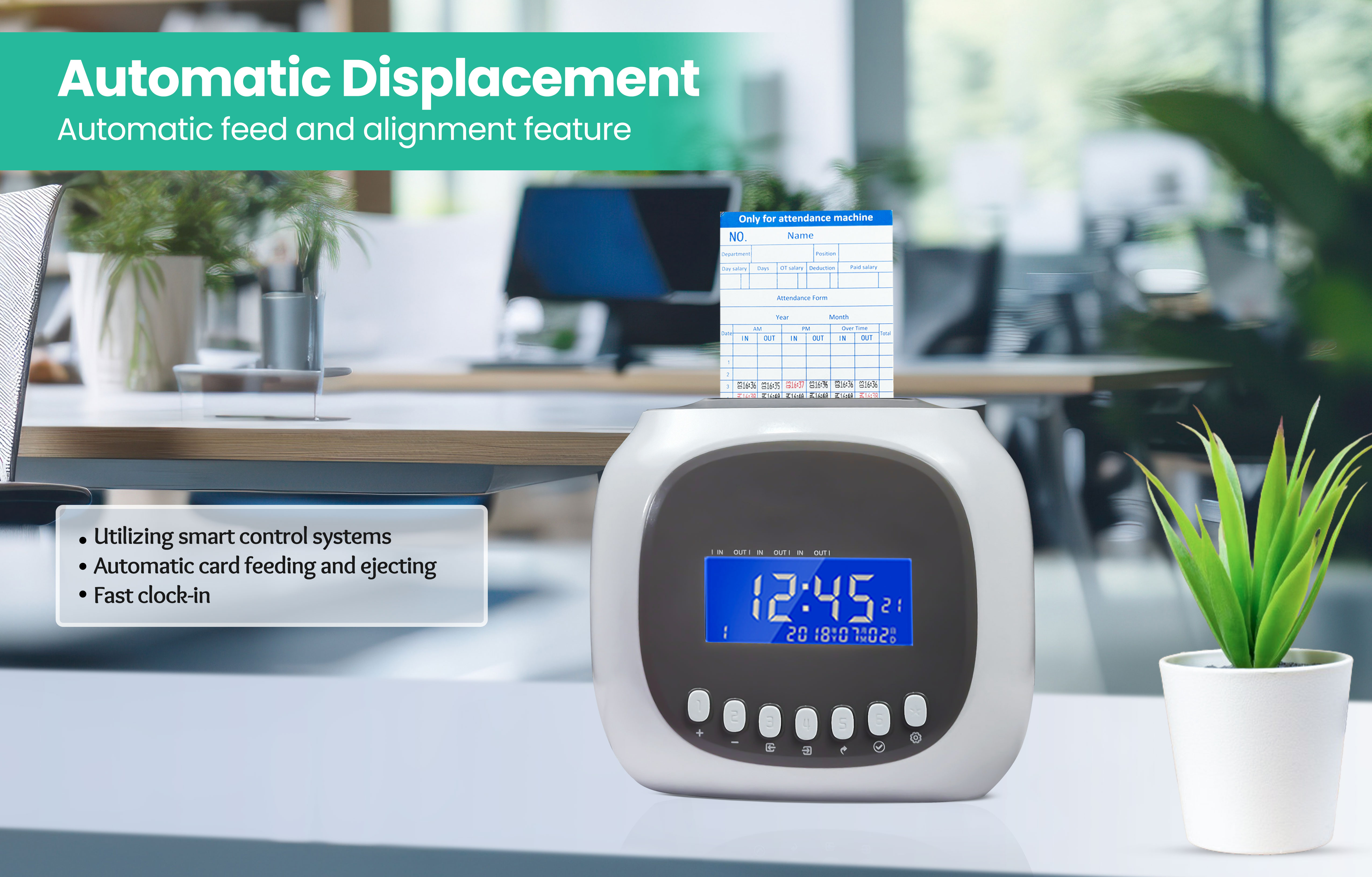 Punch Card Attendance Machine bundy clock Time Recorder Local Warranty ...