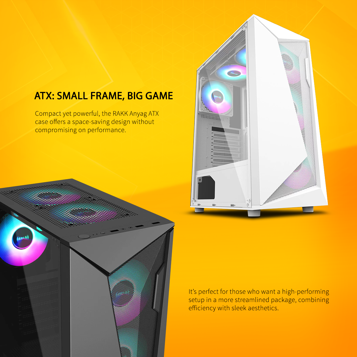 EasyPC | Rakk Anyag ATX Tempered Gaming Case Black | Shopee Philippines