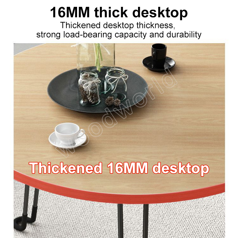 【Solid Wood】Folding Round Table Iron Leg Table Foldable Table 50/60/70 ...