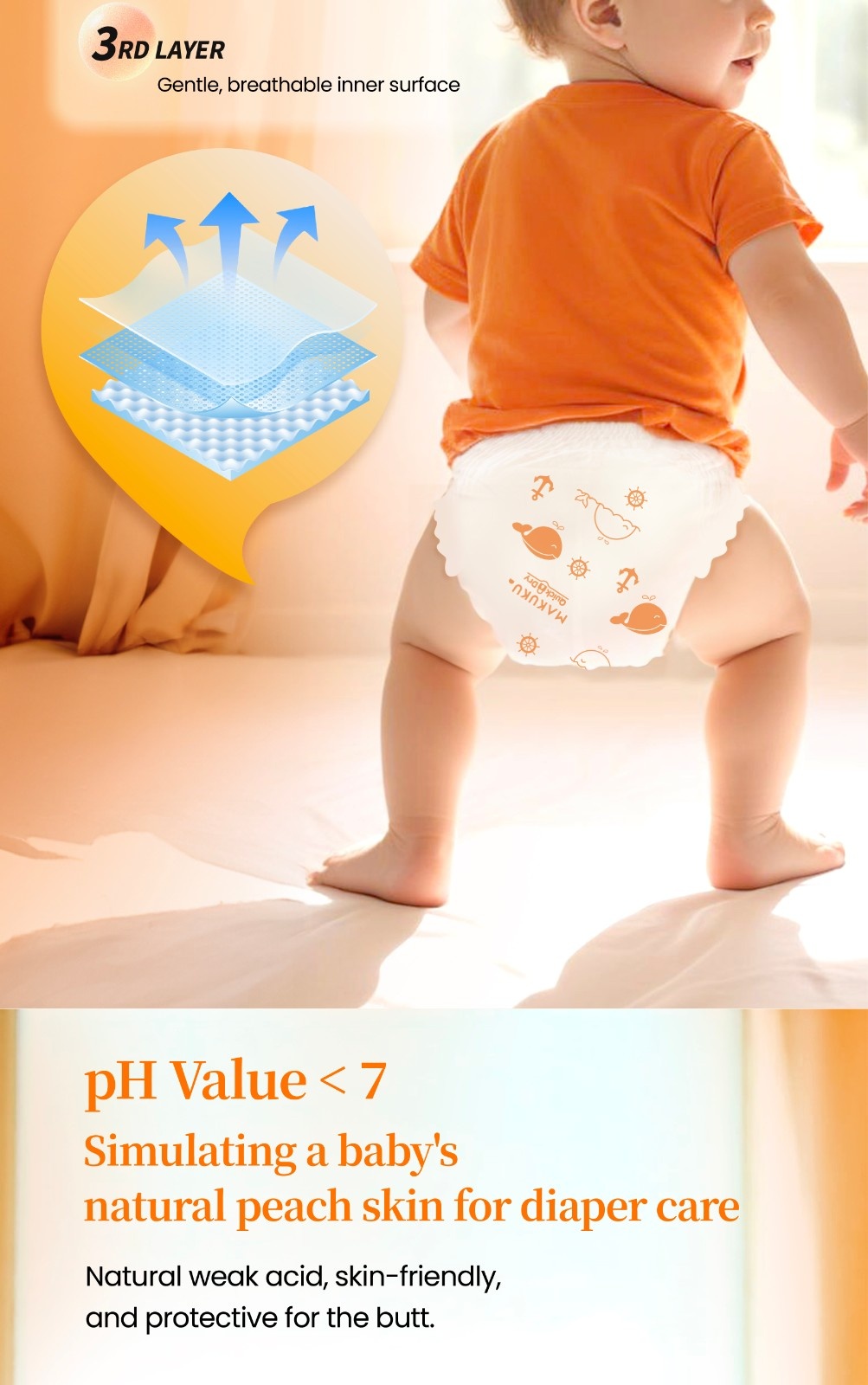 【B3T3】MAKUKU Diaper Quick Dry Tape and Pants Small to XXXL UltraThin ...