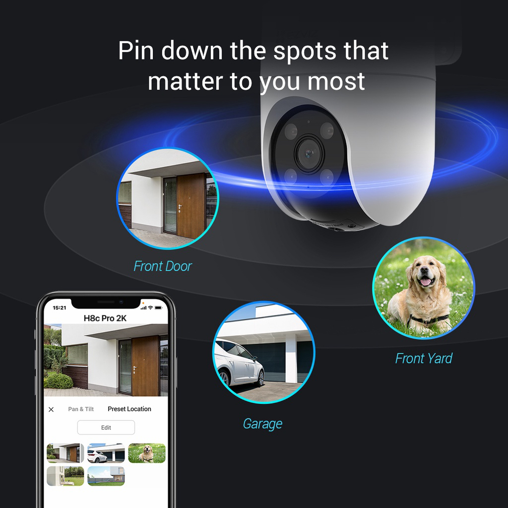 EZVIZ H8c Pro 2K/3MP wireless WiFi Outdoor CCTV Camera waterproof IP Camera with audio | Shopee ...