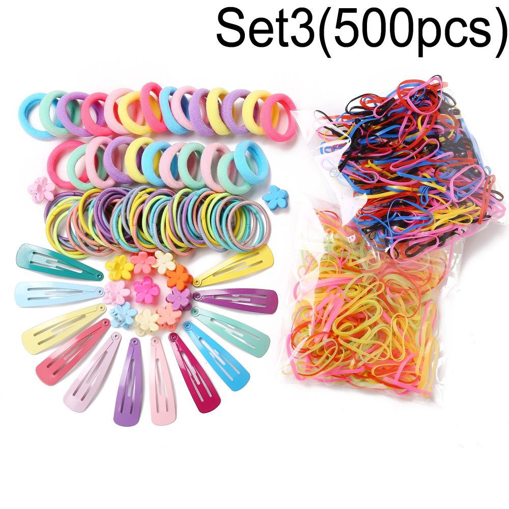860pcs/bag Colorful Baby Kids Hair Set Pony Tail for Kids Star Bow Hair ...
