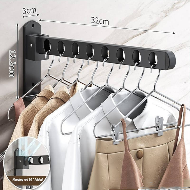 Portable Clothes Drying Rack Retractable Wall Mounted Clothes Rack ...