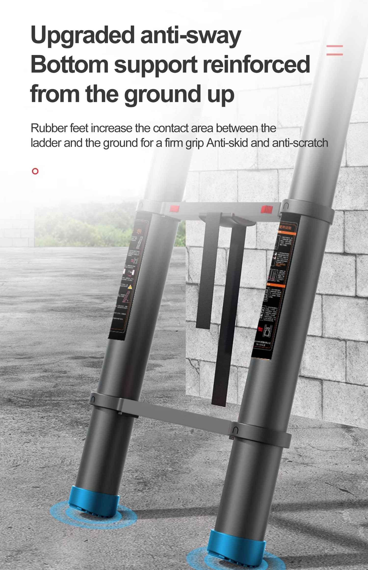 [200kg Load] Multi-Step Telescoping Engineering Home Use Straight ...