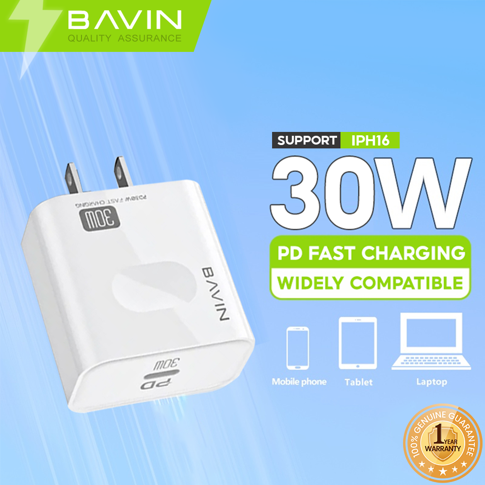 BAVIN PC818 30W Fast Charging Universal PD Fast Wall Charger Adapter ...