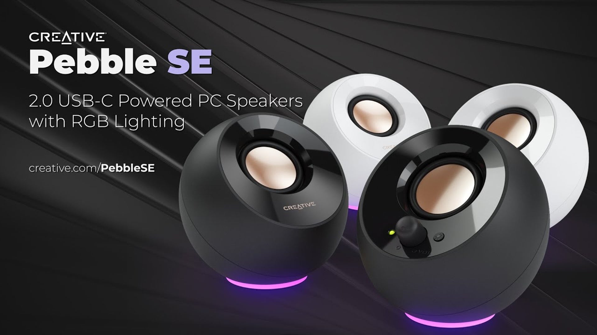 Creative Pebble SE Minimalist 2.0 USB-C Powered Desktop Speakers with ...
