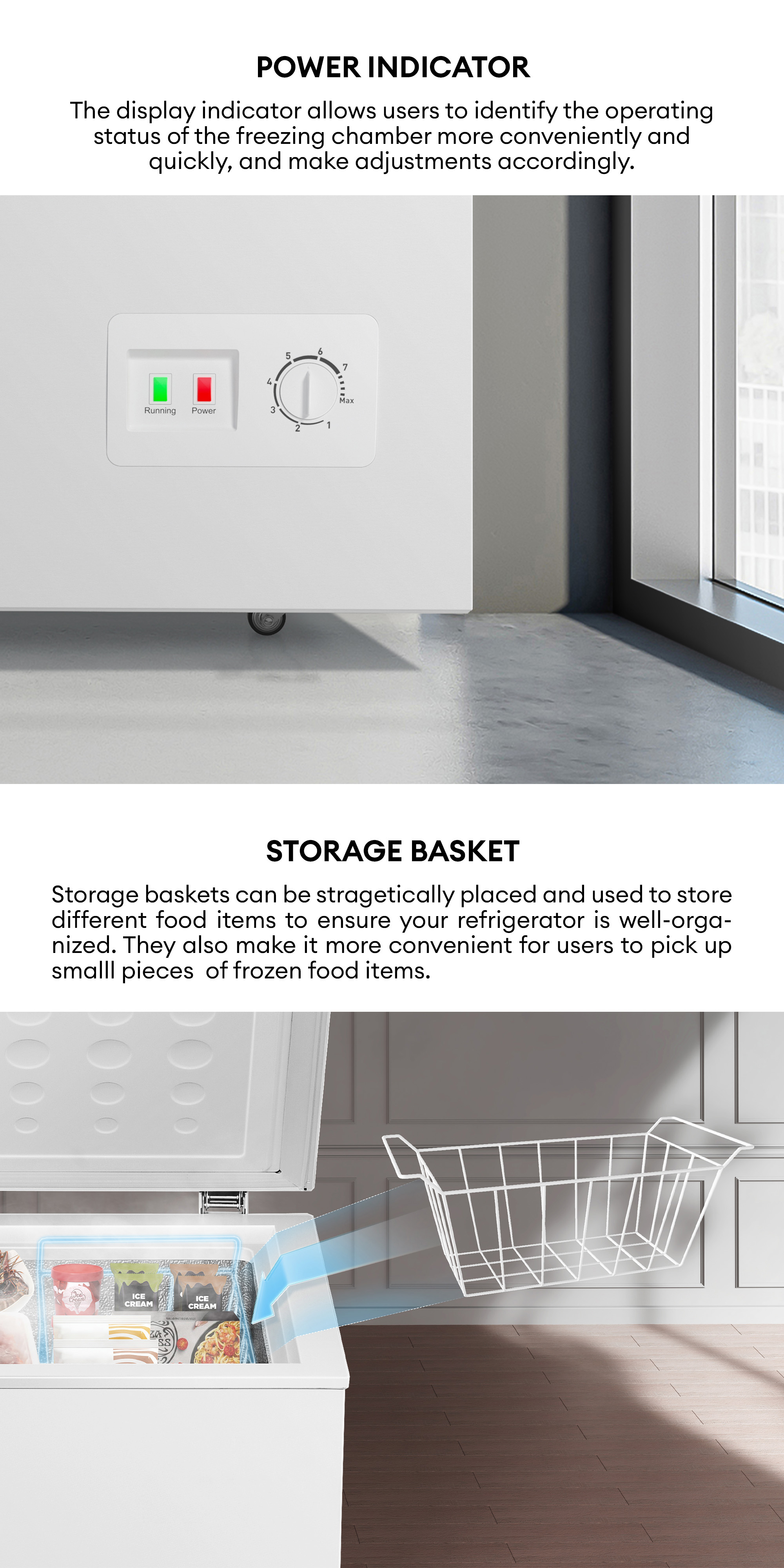 TCL 7 cu.ft. Inverter Chest Freezer - TCF-185PUPH REF (Defrost , LED ...