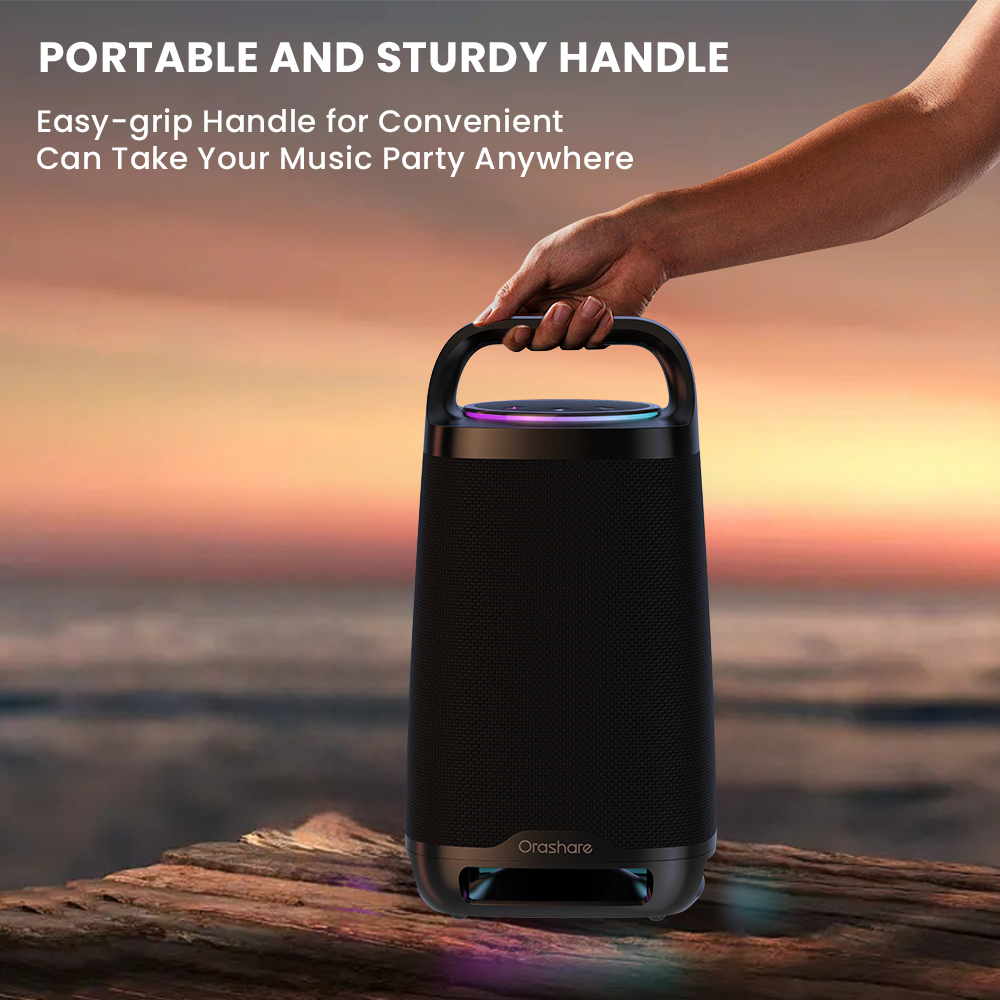 Orashare BS21 Party Bluetooth Speaker with RGB 80W Powerful Sound Big ...