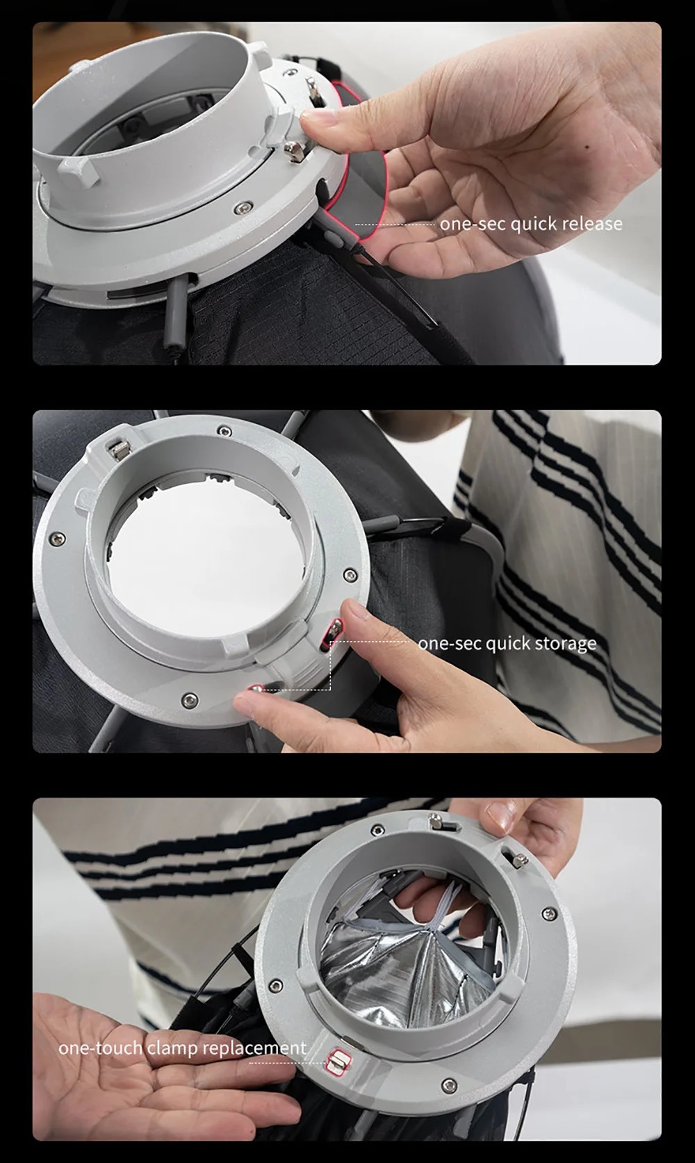 Triopo K3 Series 55cm / 65cm / 90cm / 120 cm Quick Setup Octagon ...