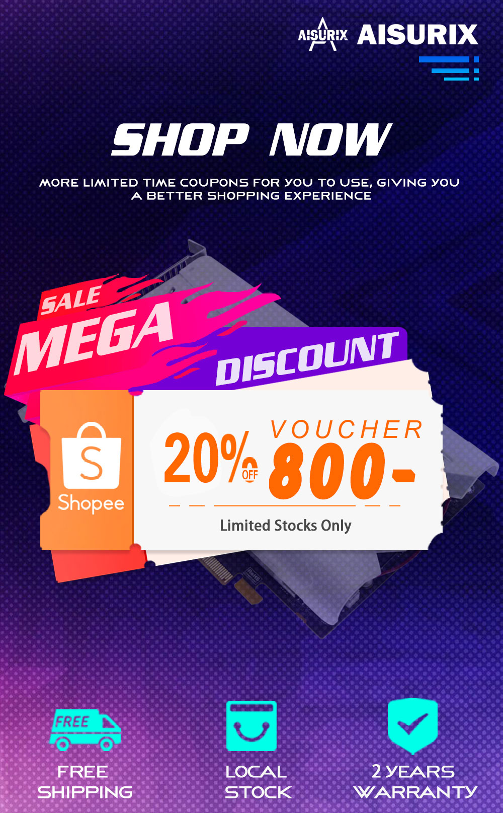 AISURIX RX470 4GB Graphics Card Computer GDDR5 256Bit GPU AMD Video ...