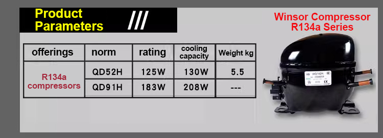 Compressor 220-240V~50/60HZ 1PH QD52H/QD91H silent and fast cooling ...