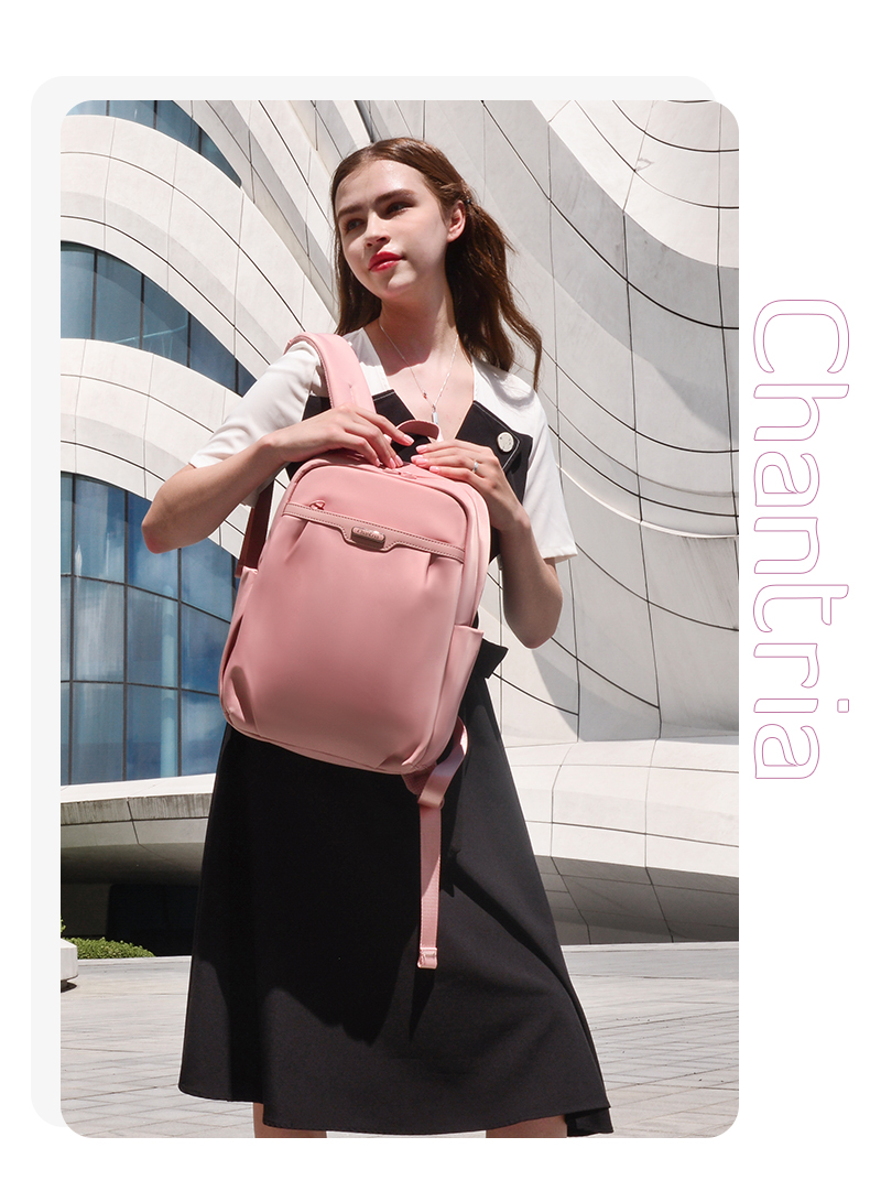 Chantria CB00769 Solid Color 12'' Laptop Compartment Light Nylon ...