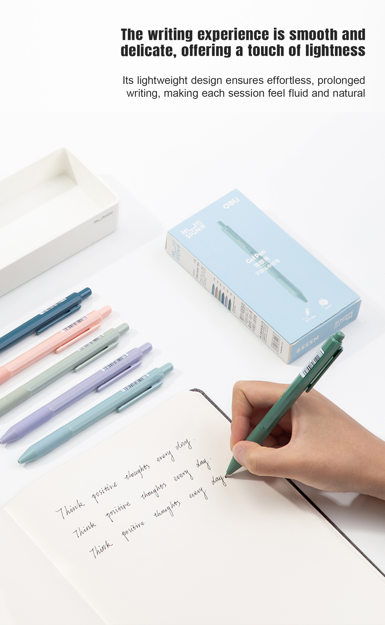 Deli NS559 NuSign Retractable 0.5mm Bullet Tip Gel Pen 1PC [79NS559 ...