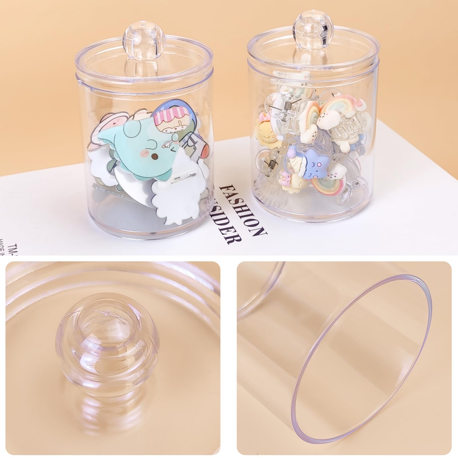 Storage Box Transparent Sealed Plastic Cotton Swab Storage Organization ...