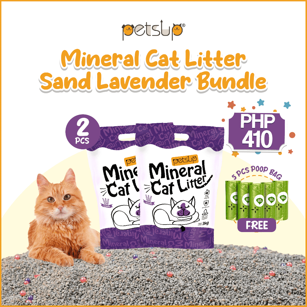 Petsup [Buy 1Get 1] Cat Litter Sand with Mineral Lavender Scent Fast ...